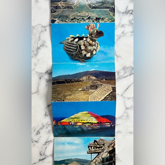 Art | Vintage Fold Out Postcard Book Teotihuacan Souvenir Of ...